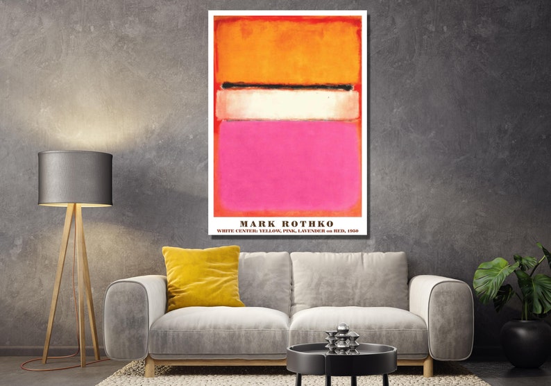 Mark Rothko White Center Canvas Wall Art,mark Rothko Museum Exhibition ...