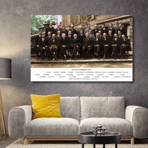 Solvay Conference 1927 Canvas,vintage Physics Poster,science Print ...