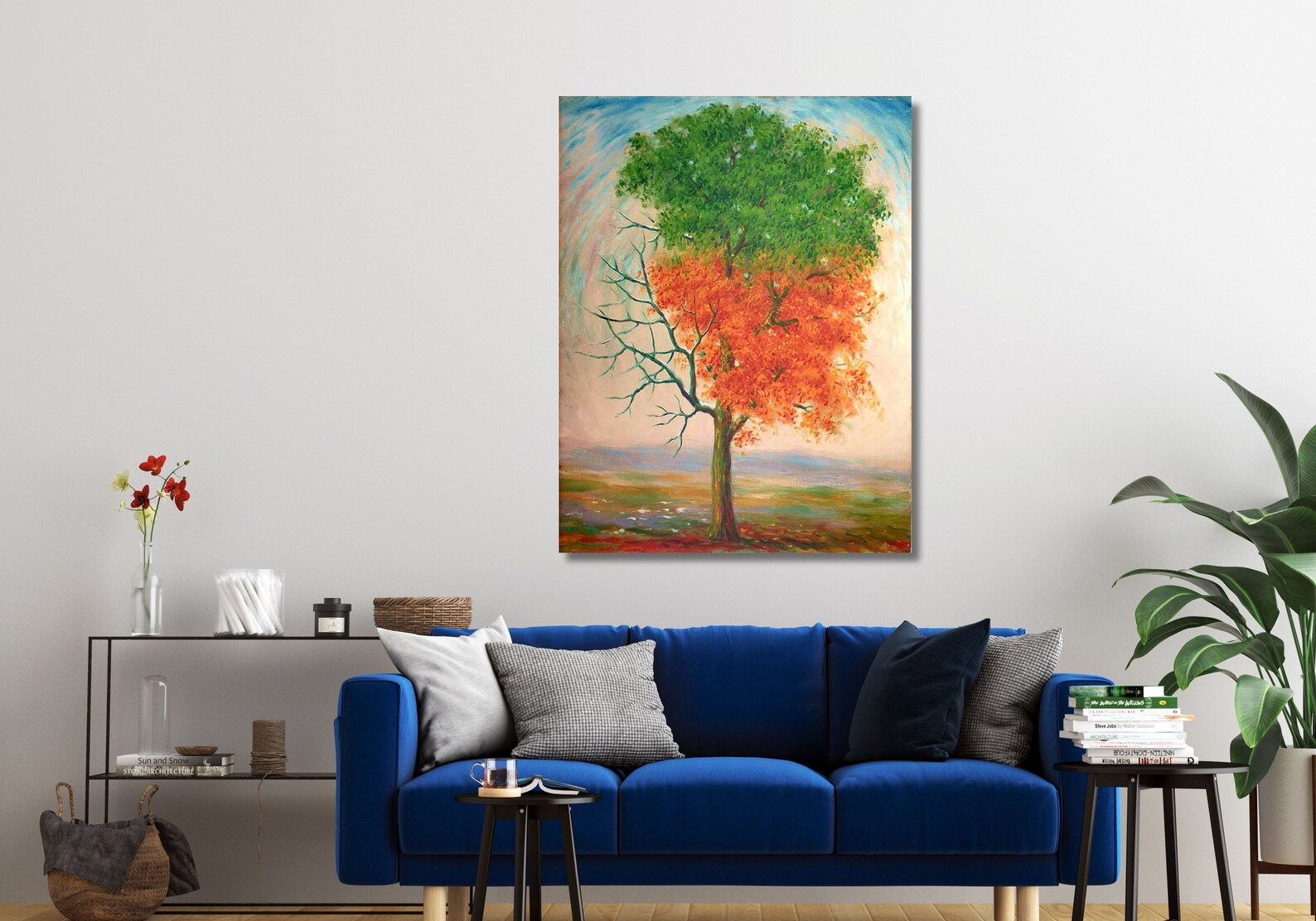 René Magritte Tree Canvas Wall Art, René Magrittetree Poster Wall Art ...