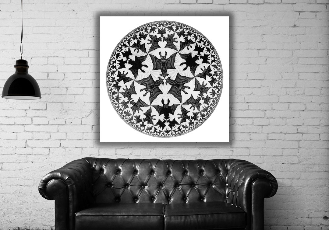Bats Circle Limit by Maurits Cornelis Escher Canvas, Escher Poster ...