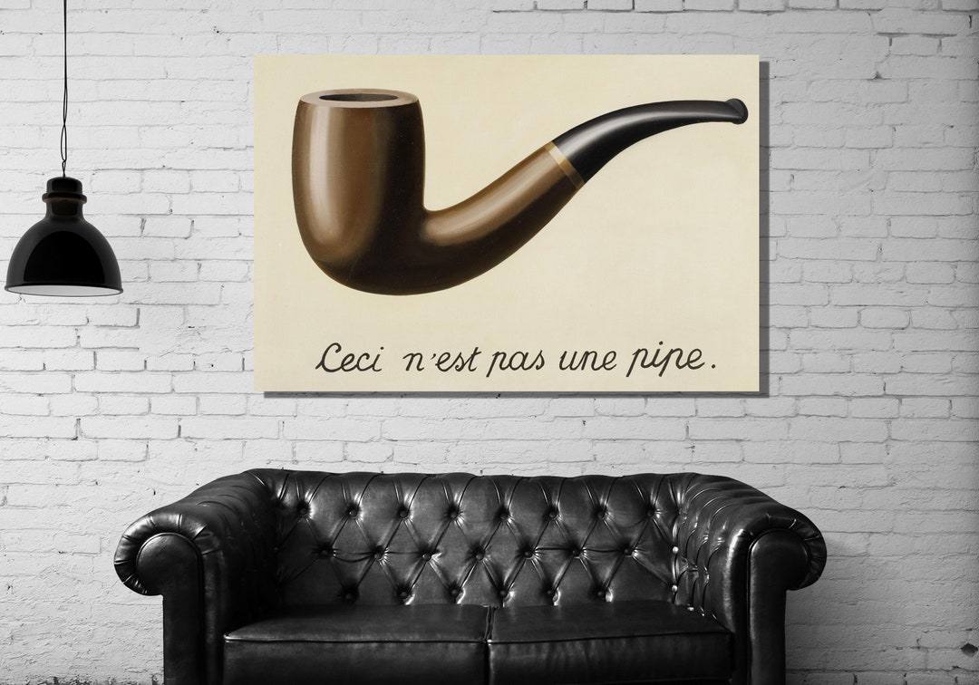 René Magritte Artworks,ceci Nest Pas Une Pipe Poster Canvas Wall Art by ...