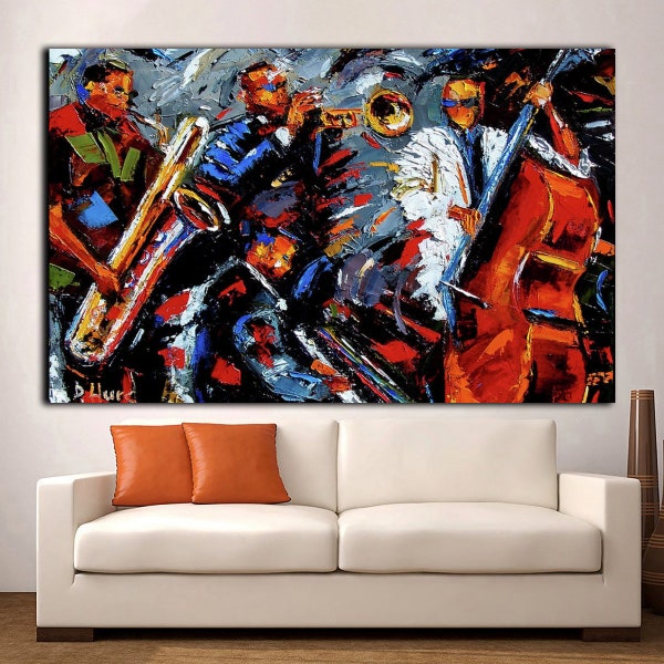 Musical Instruments Paintings on Canvas - Etsy