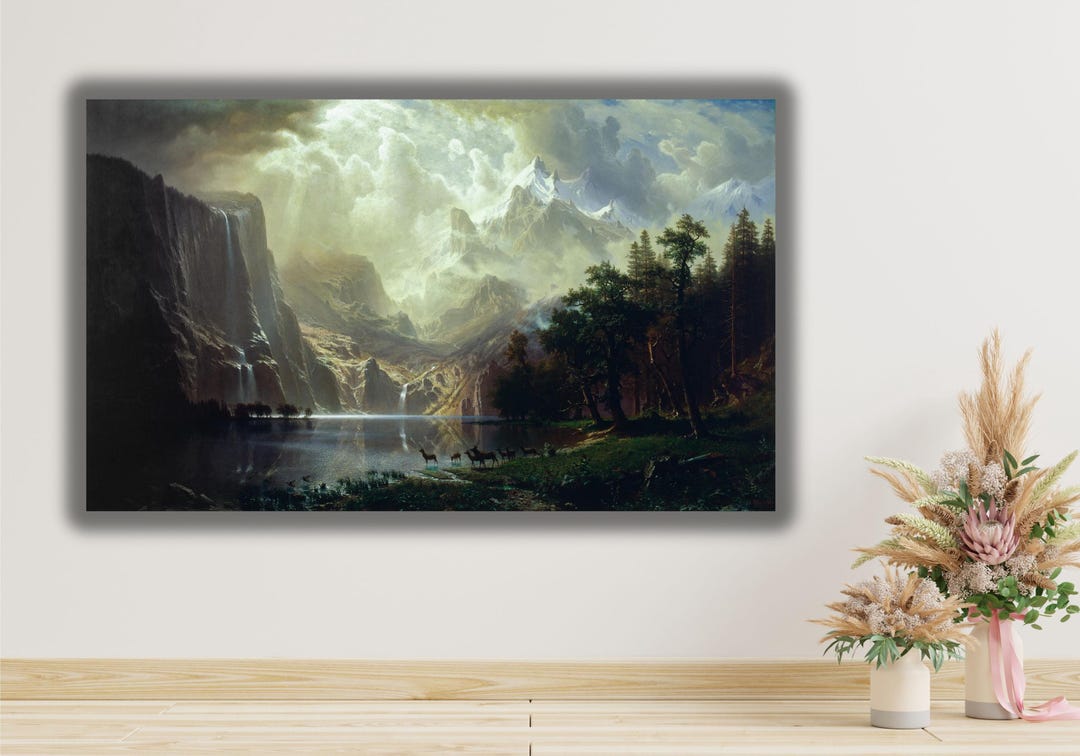 Among the Sierra Nevada by Albert Bierstadt Canvas Print Art,bierstadt ...