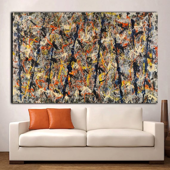 Jackson Pollock Paintings Blue Poles