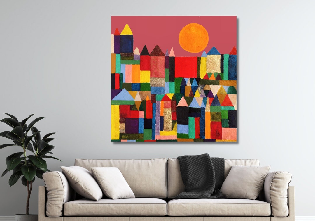 Paul Klee Castle and Sun Print Canvas,paul Klee Artworks Poster Art ...