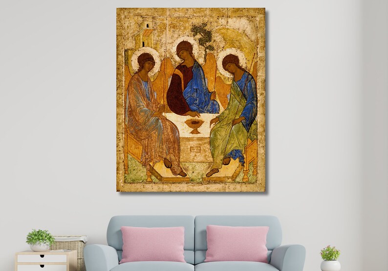 Andrei Rublev the Trinity Canvas, the Trinity Poster,andrei Rublev Art ...