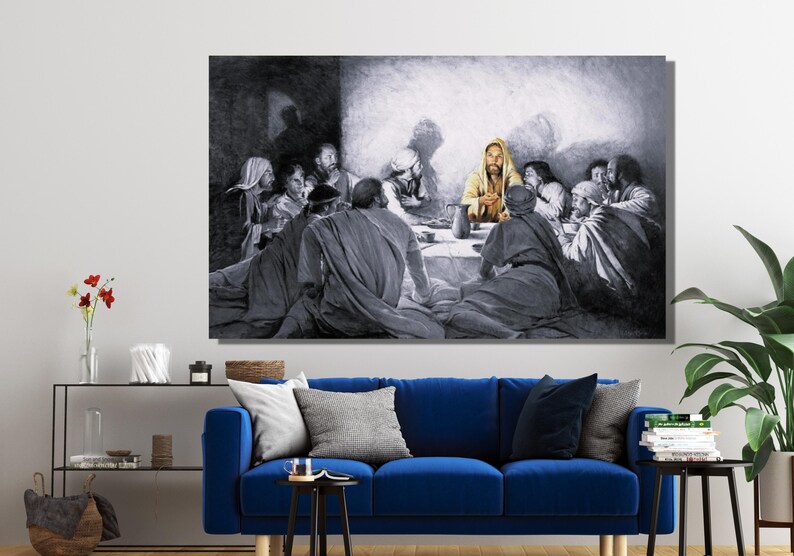 Last Supper Canvas, Last Supper Wall Art, Last Supper Canvas Set Jesus ...