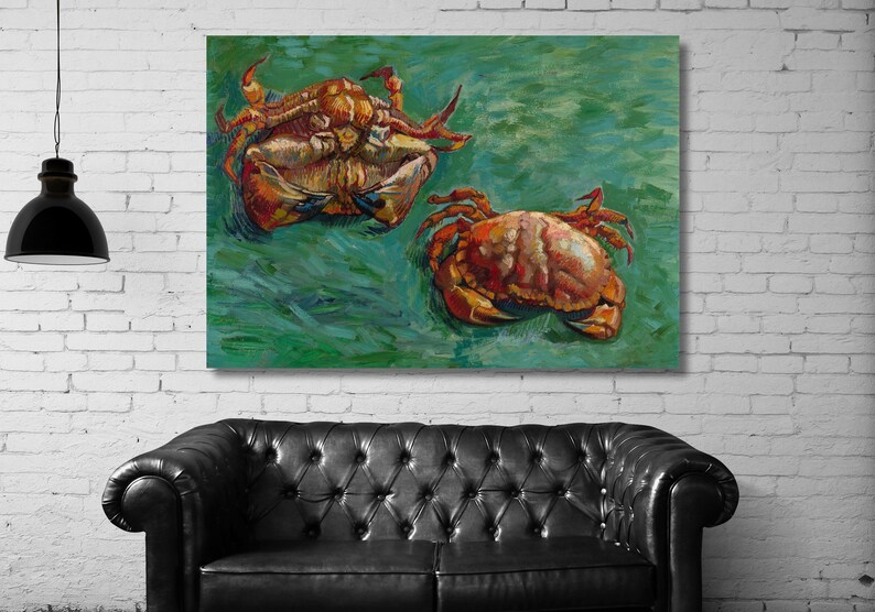Vincent Van Gogh Two Crabs 1889 Poster Canvas, Reprodcution Print ...