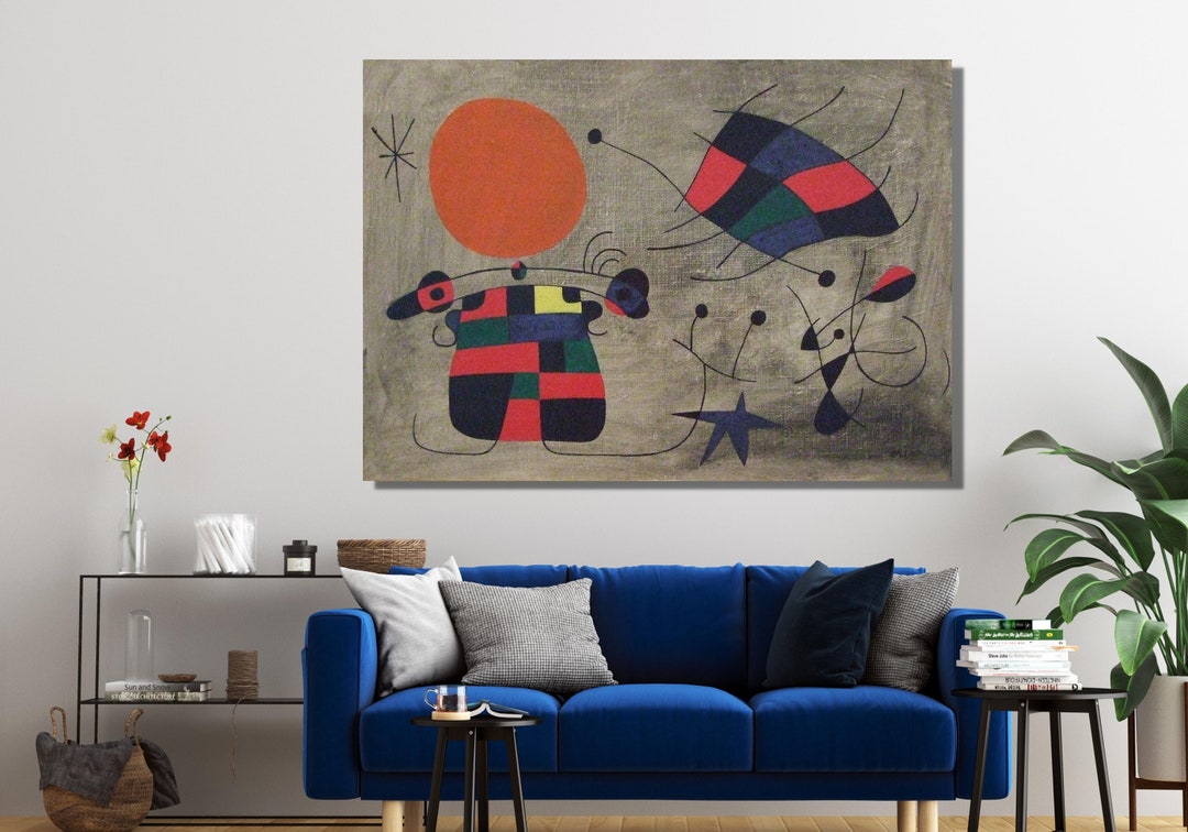 Joan Miro Poster Joan Miro Canvas Wall Art Abstact Canvas Surreal Wall ...