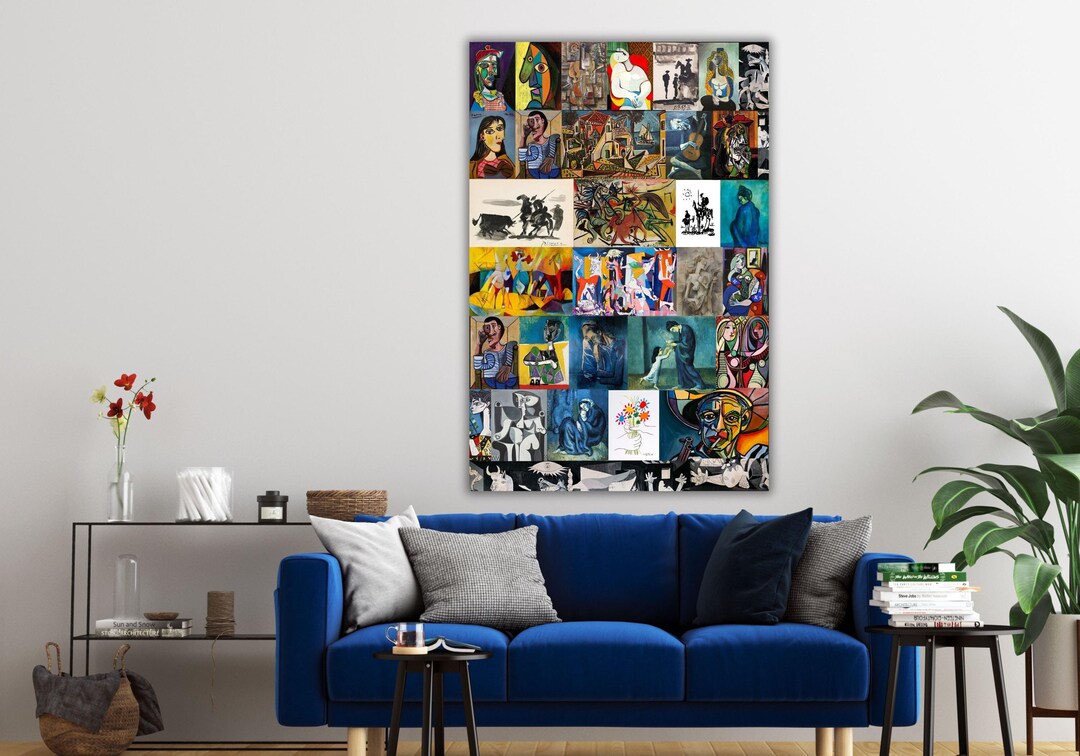 Pablo Picasso Collage Canvas Wall Art,picasso Canvas, Pablo Picasso ...