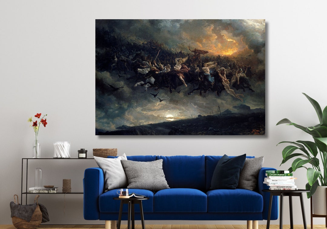 The Wild Hunt of Odin Canvas Print,3d Canvas, Wall Decor, 3D Wall Art ...