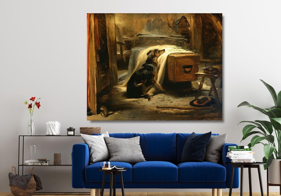 Edwin Landseer Old Shepherd's Chief Mourner 1837 Druck Plakat Leinwand ...