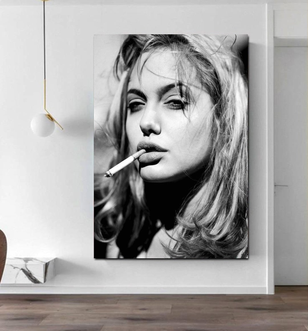 Angelina Jolie Smoking Blonde Girl Poster Pop Art Pop Star - Etsy