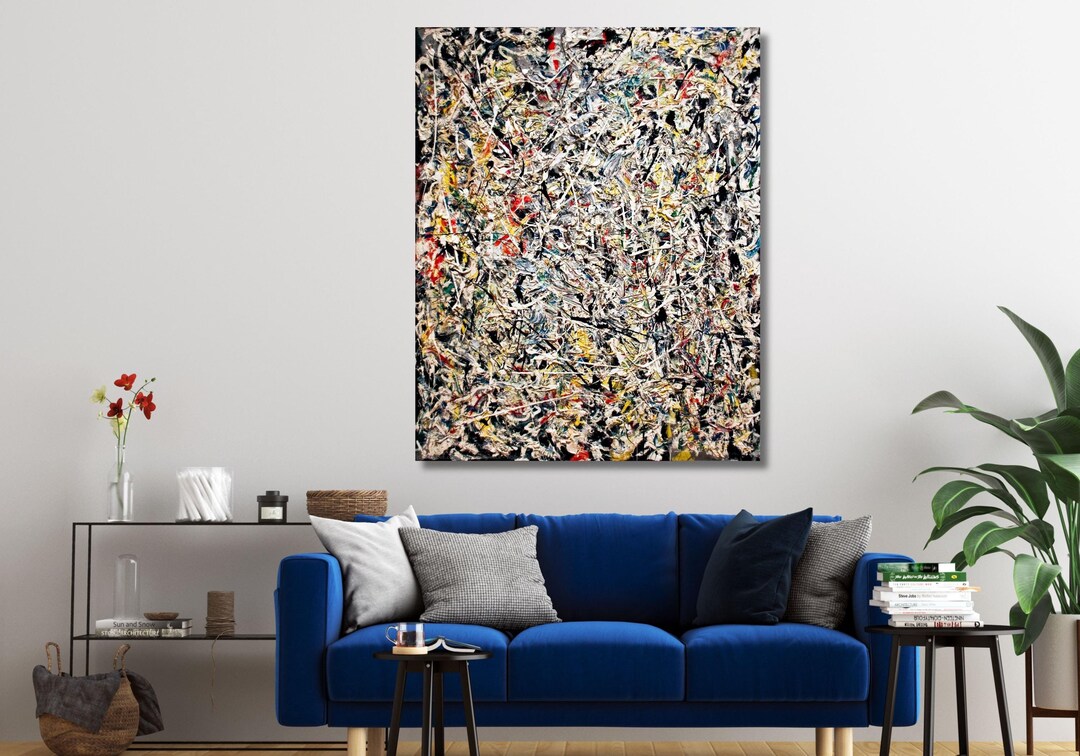 Jackson Pollock White Light Canvas Art Jackson Pollock Canvas Art ...