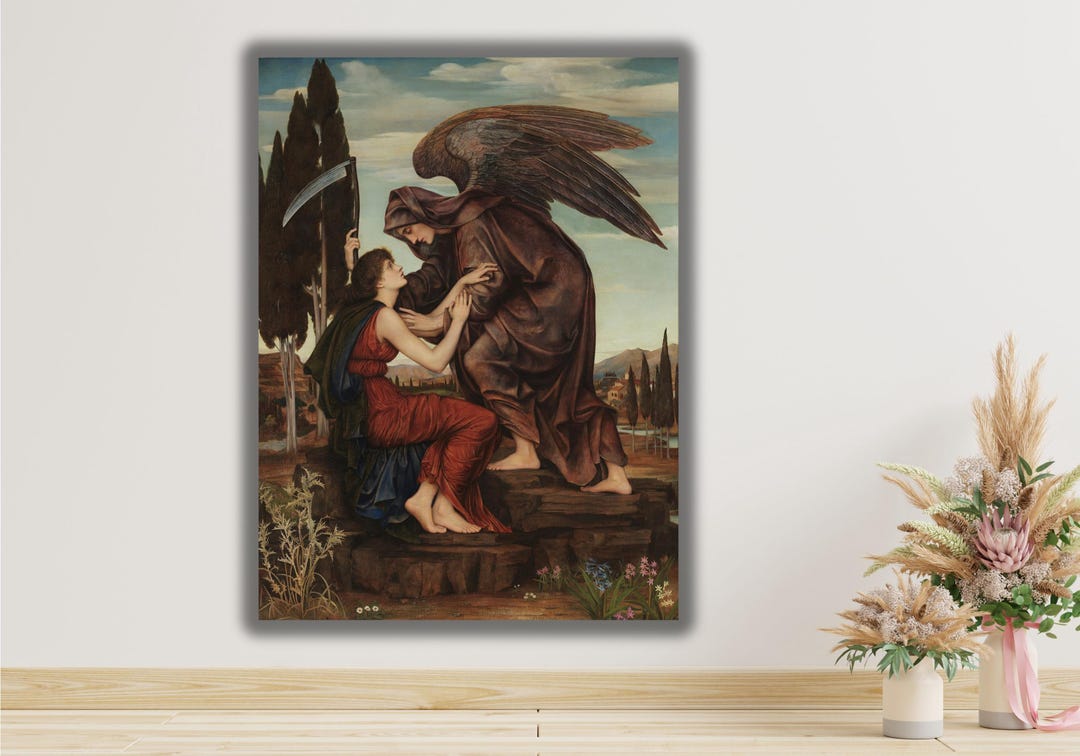 The Angel of Death (1880) Evelyn De Morgan Art Print Canvas, Evelyn De ...