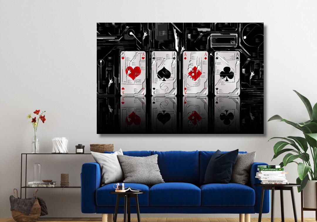 Playing Cards Poster,playing Cards Modern Canvas,colorful Playing Cards ...