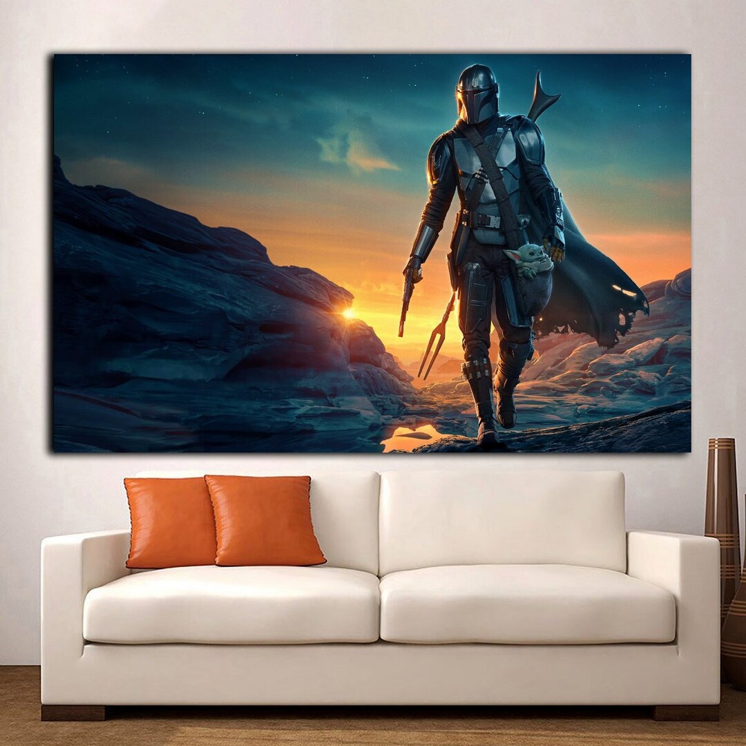 Mandalorian,mandalorian Poster,mandalorian Canvas Wall Art, Starwars ...