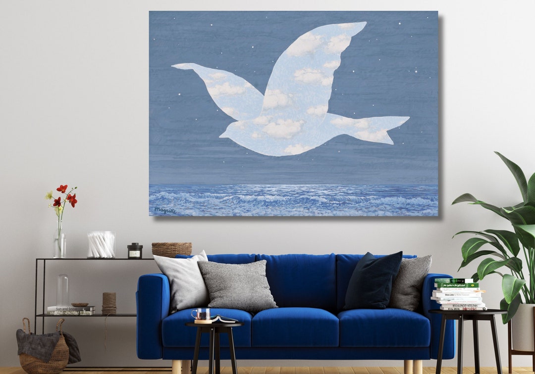 René Magritte Le Baiser Dove Canvas Art,rene Magritte Poster,rene ...