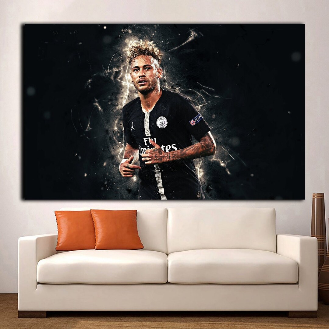 NEYMAR CANVAS PRINT, Neymar Jr Poster, Canvas, Football Print, Soccer ...