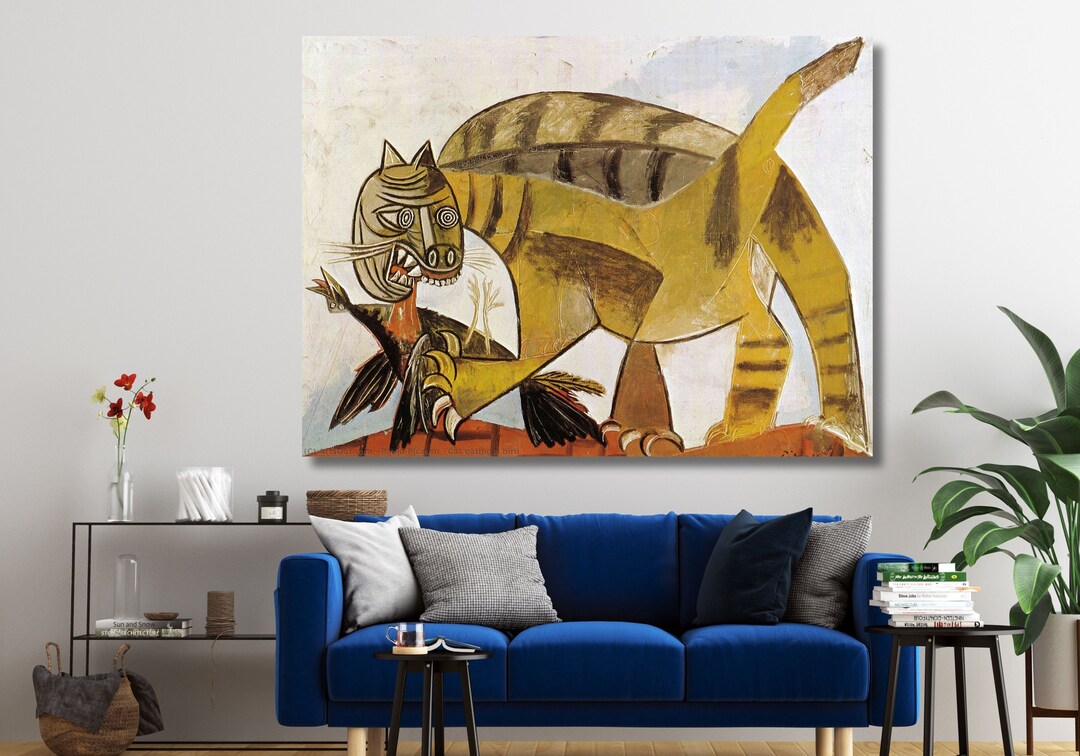 Cat Eating a Bird 1939 by Pablo Picasso Print Art,classical Art, Modern ...