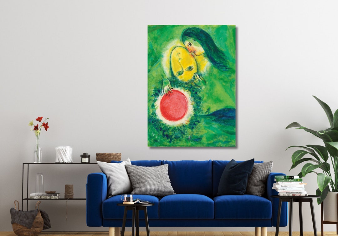 Marc CHAGALL Red Sun Canvas Wall Art,marc CHAGALL Canvas Print,marc ...