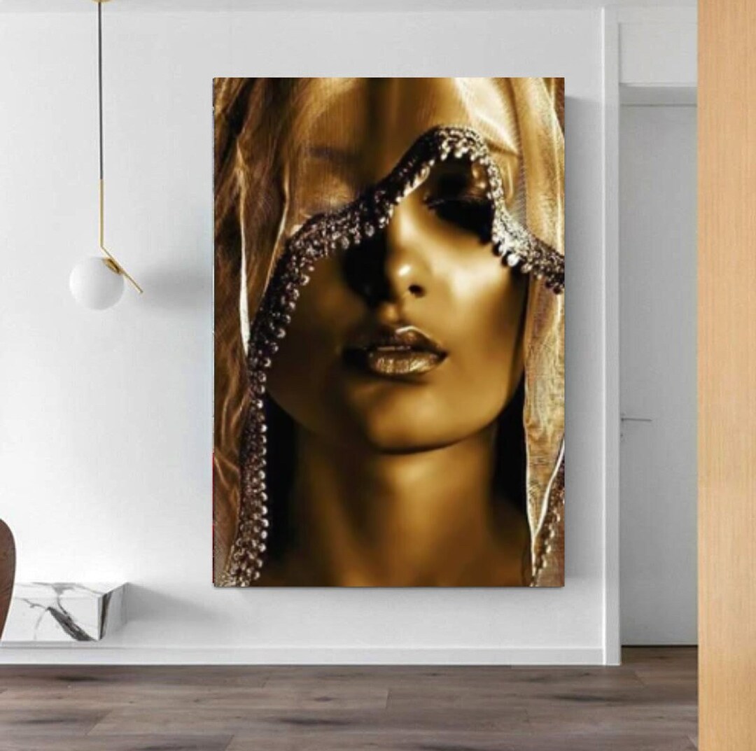 Golden Girl Canvas, Gold African Women Canvas, Modern Pictures, Fashion ...