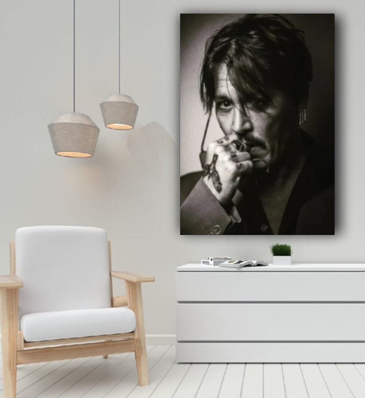 Johnny Depp PosterJohnny Depp Canvas Wall Art Music Print Canvas ...