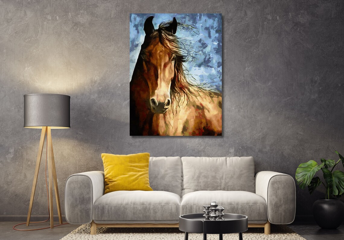 Horse Canvas Painting, Hack Wall Art,equine Paintings,ec Canvas Art ...