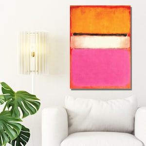 Mark Rothko Print, Mark Rothko White Center Canvas Wall Art, Rothko ...