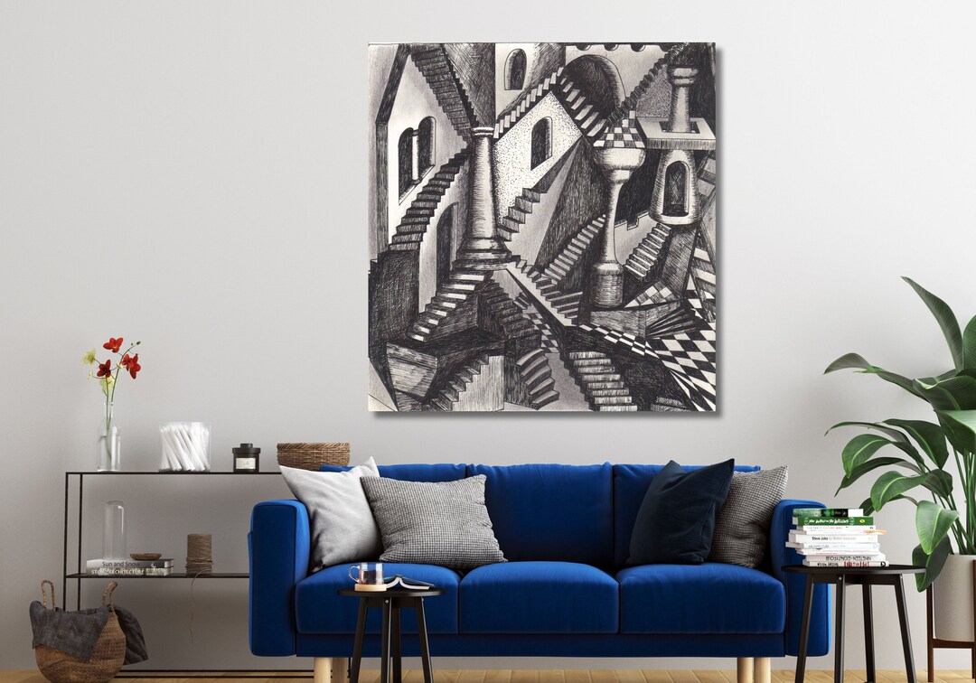 Escher Poster Art,maurits Cornelis Escher Canvas,escher Poster,escher ...