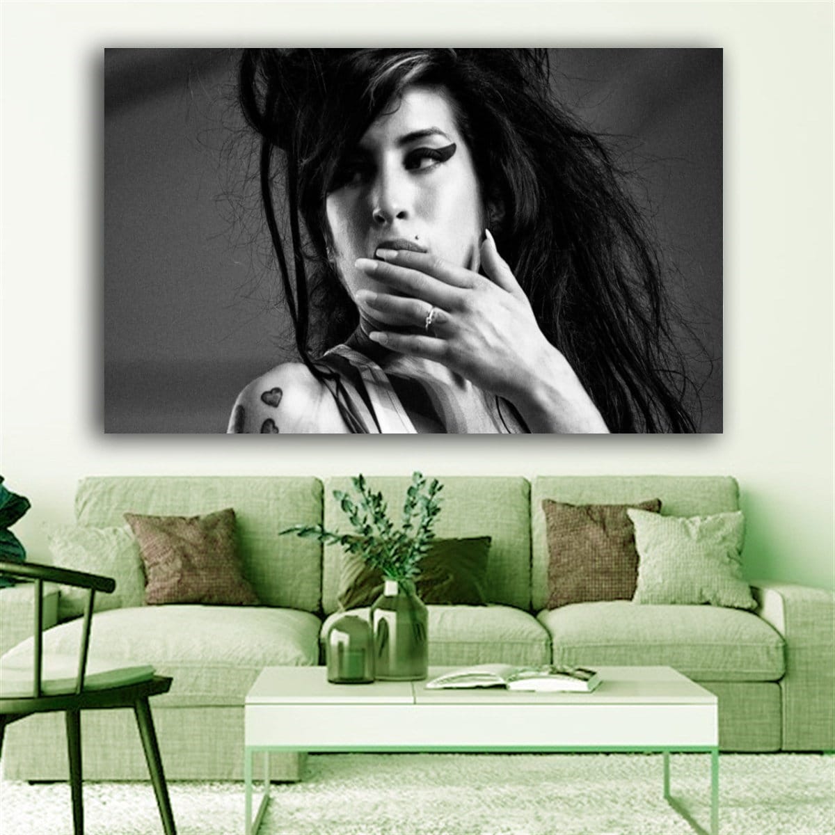 Amy Winehouse Black And White Wallpaper