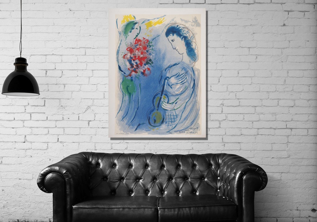 Marc CHAGALL Canvas, Marc CHAGALL Bride and Groom Canvas Wall Art ...
