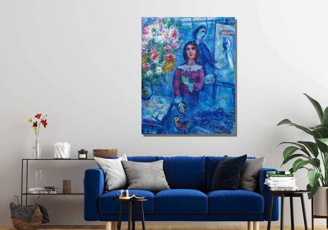 Marc CHAGALL Art,chagall La Mariee Canvas Wall Art,marc CHAGALL Woman ...