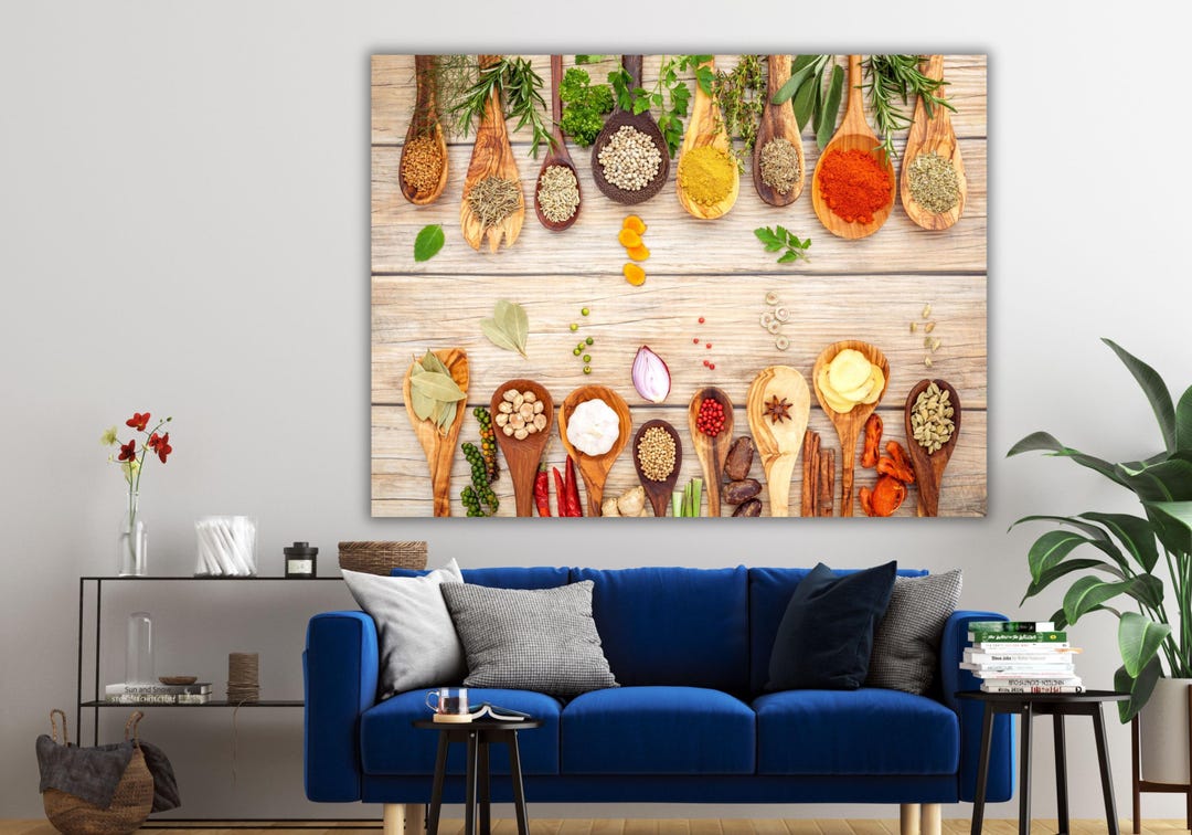 Herbs and Spices Kitchen Posterherbs and Spices Canvas Print Kitchen ...