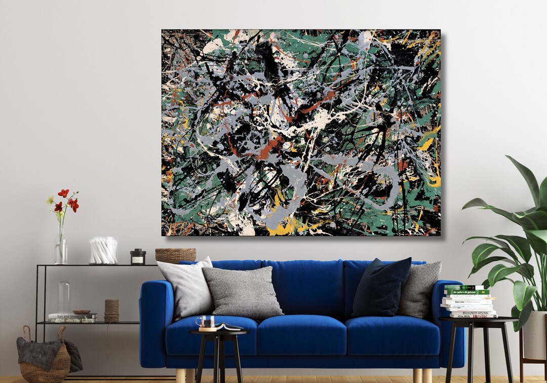 Jackson Pollock Canvas Wall Art, Extra Large Canvas Print,pollock ...