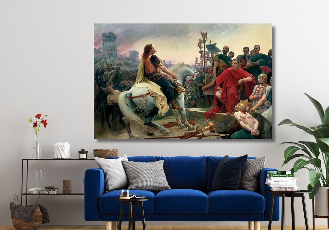 Julius Caesar and Army Canvas Wall Art,julius Caesar Poster,historical ...