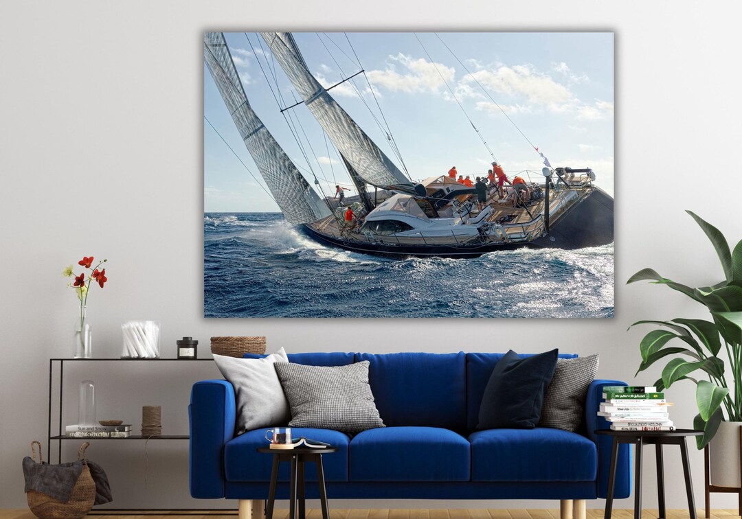 Sailing Yacht Print Wall Art,luxury Sailing Yacht Large Wall Decor ...