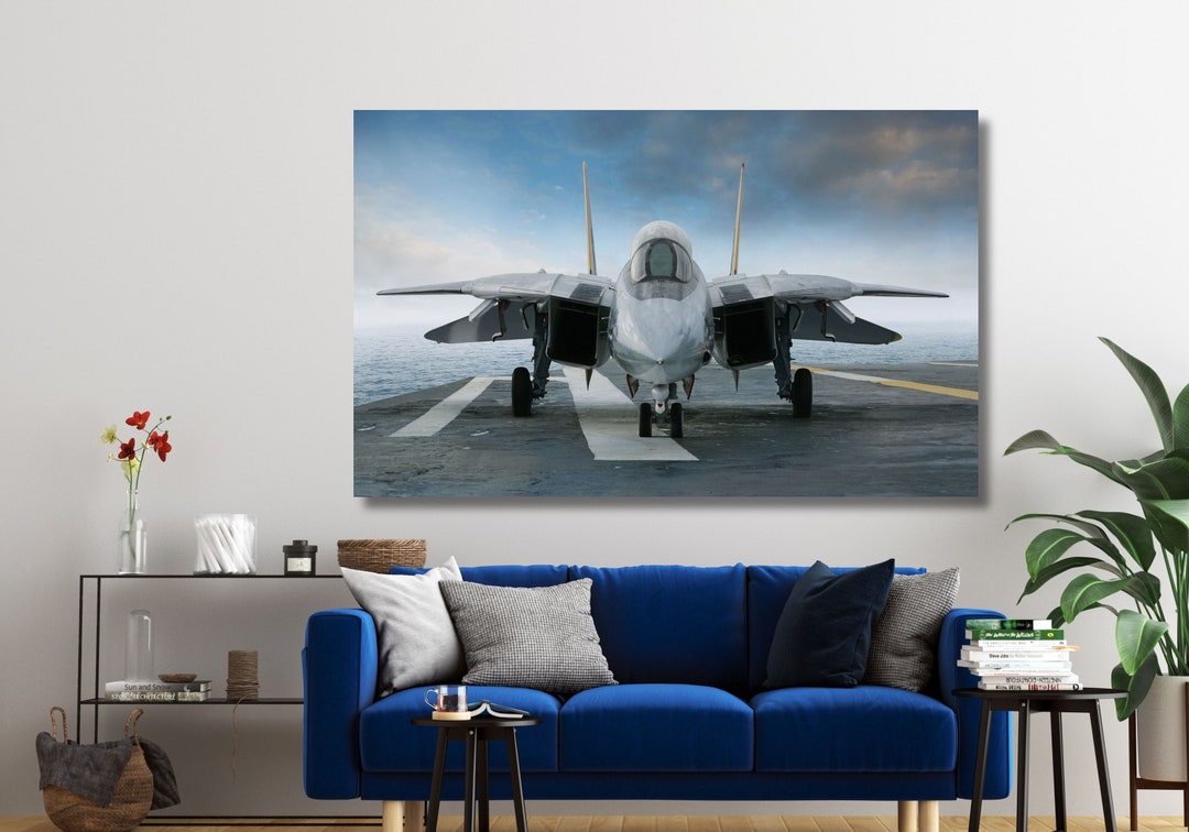 Tomcat Painting,f-14 Tomcat Fighter Jet Canvas Wall Art, F-14 Military ...