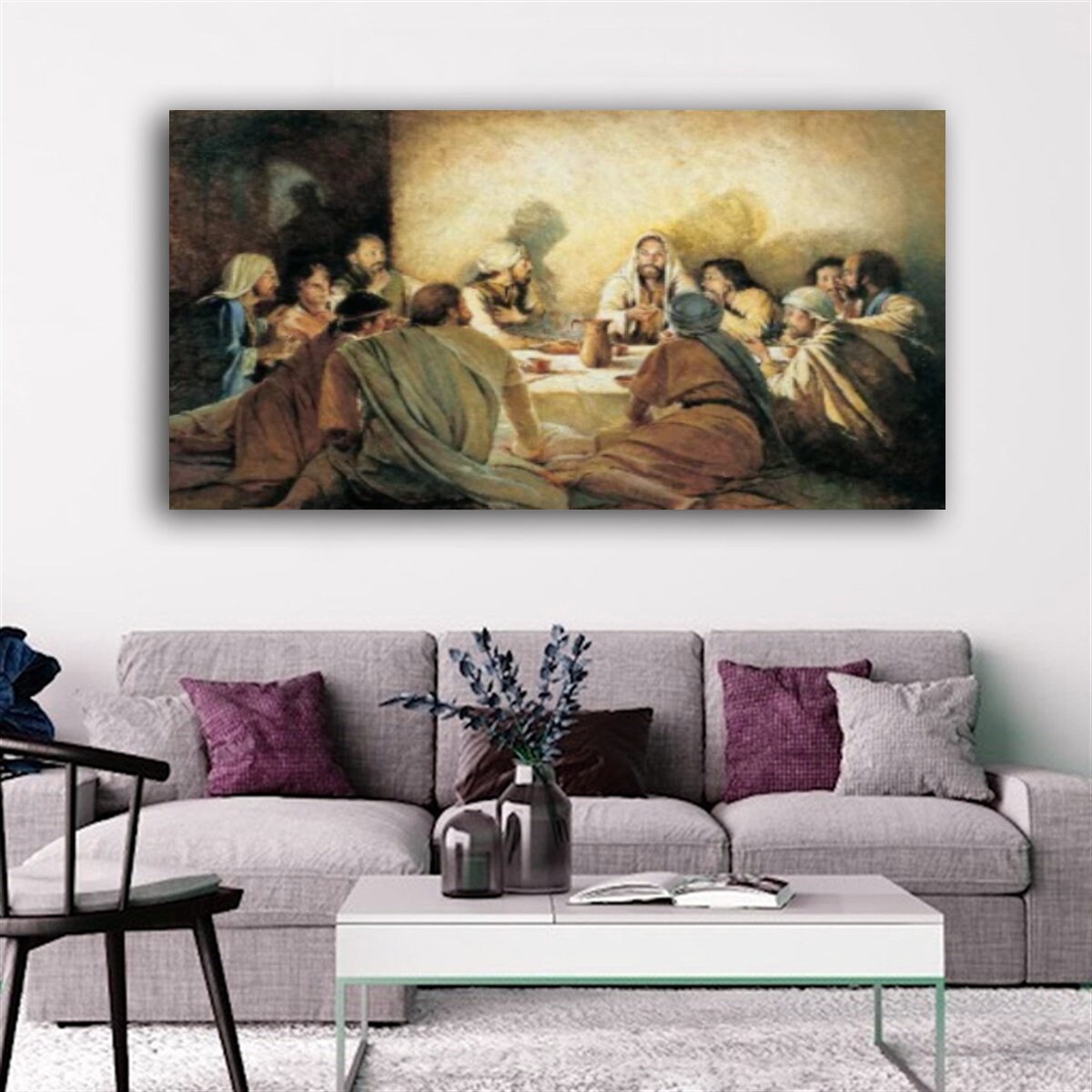 Last Supper Canvas Last Supper Wall Art Last Supper Canvas Set Etsy