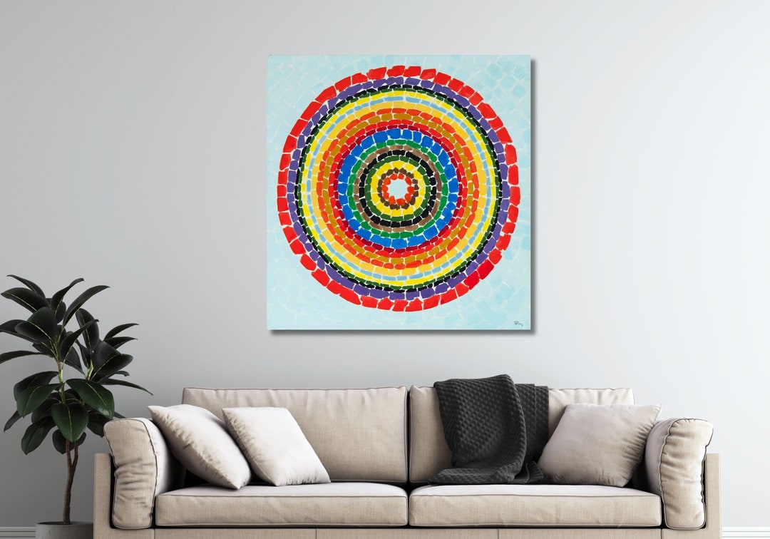 Alma Thomas Lunar Rendezvous Circle of Flowers Canvas ,alma Thomas ...
