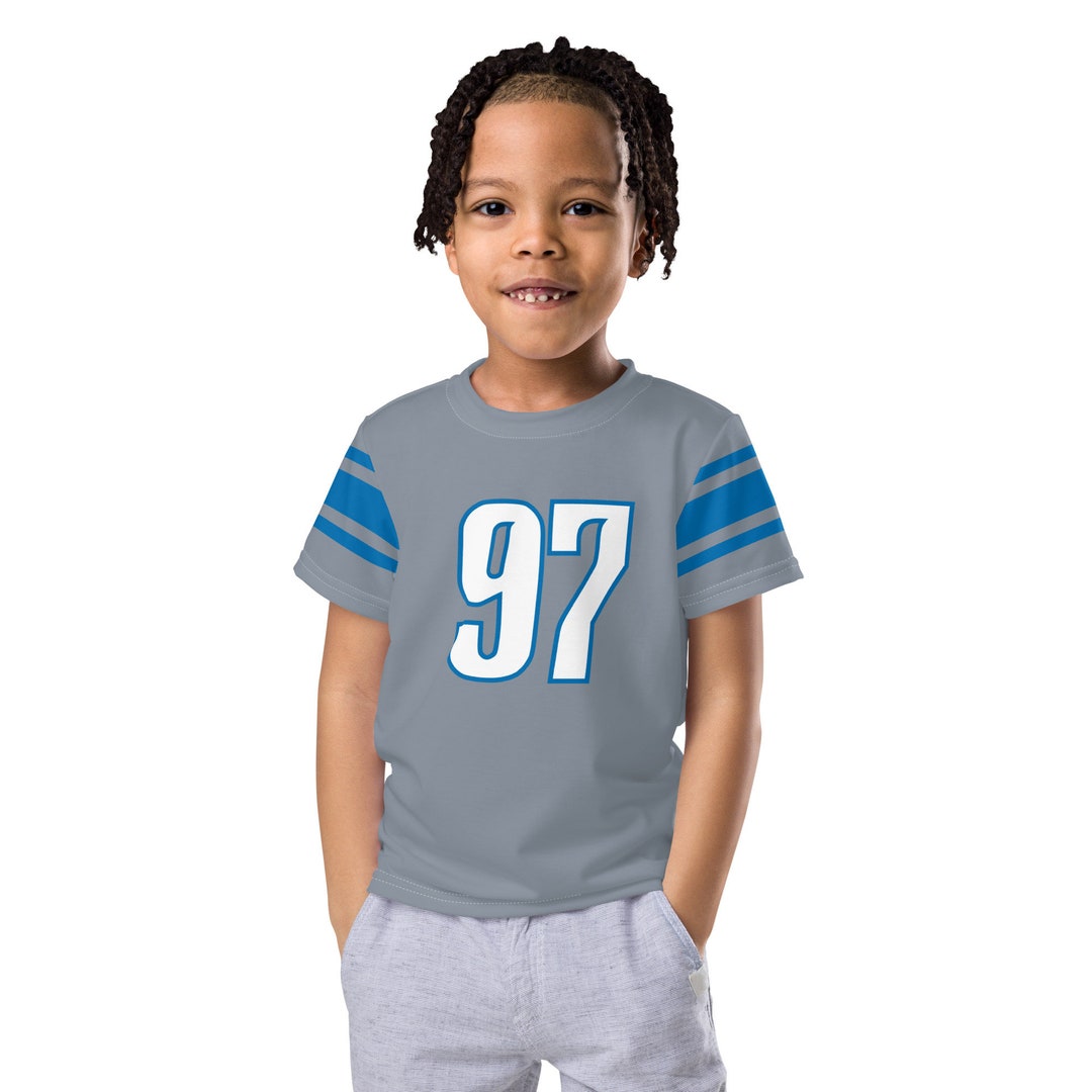 Personalized Detroit Football Team Gray Jersey Kid / Toddler Tee Fast ...