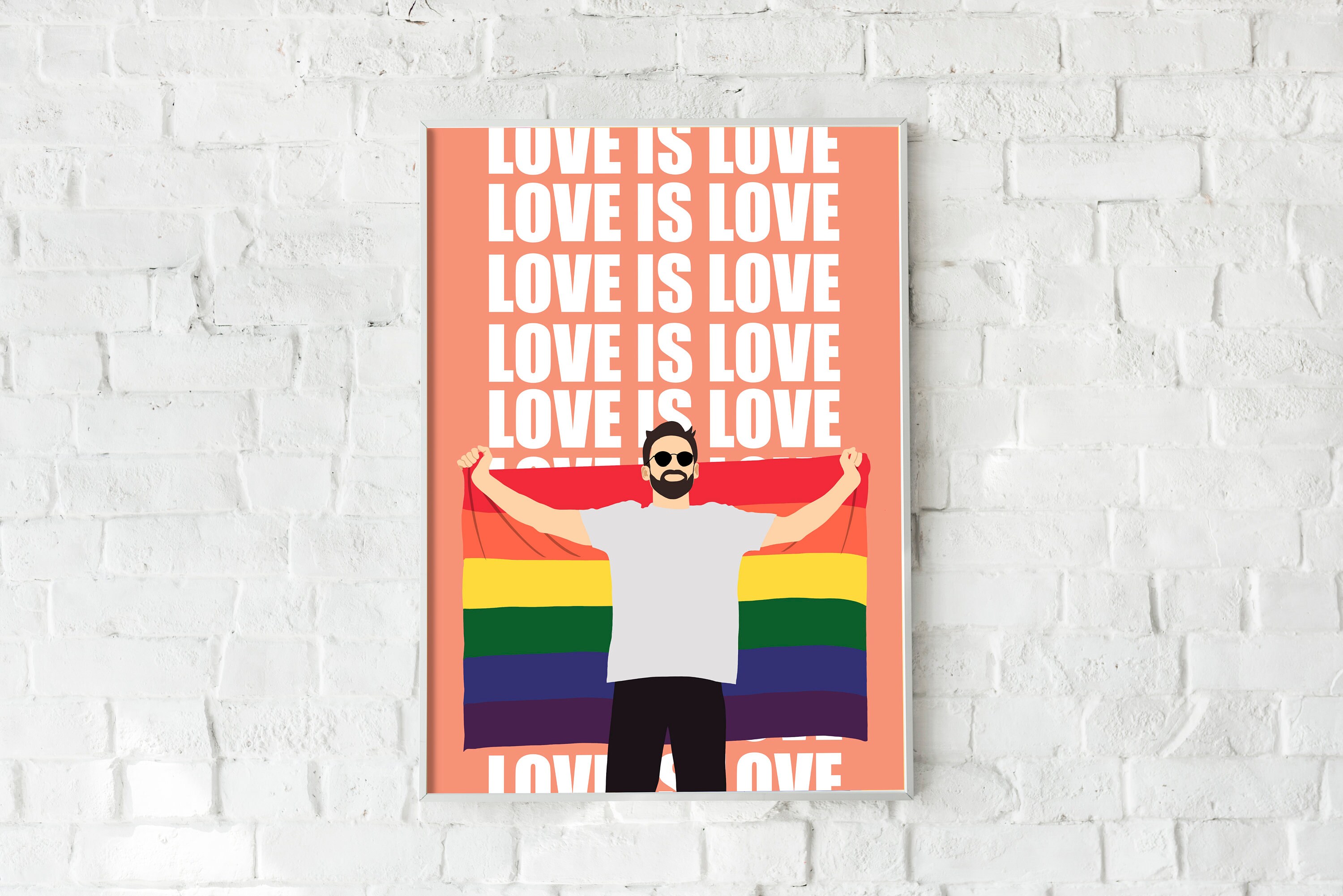 Pride "Love is Love" Poster/ Gay Pride Digital Download/ Rainbow Pride ...