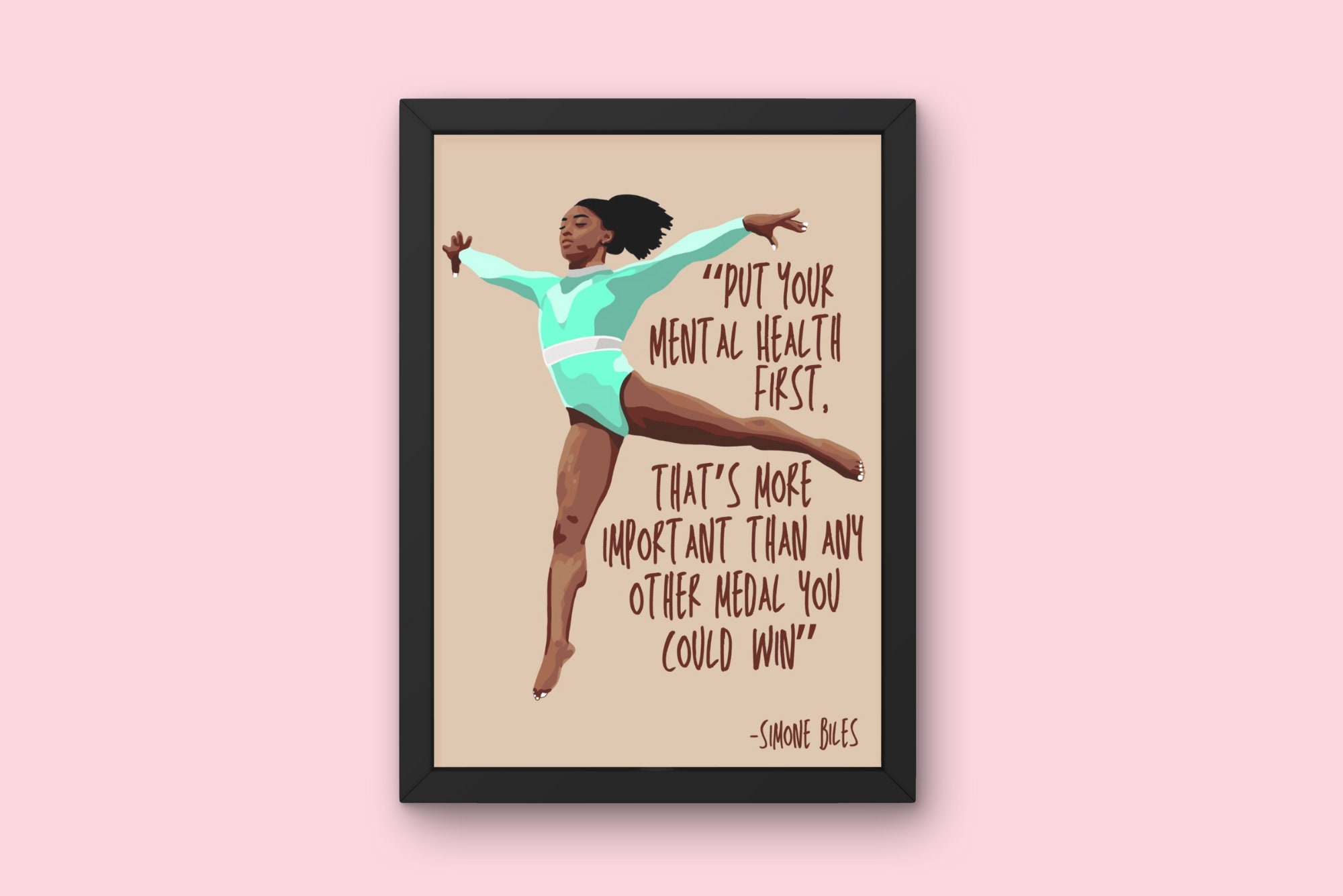 Simone Biles Digital Download/ Simone Biles Motivational Wall Poster ...