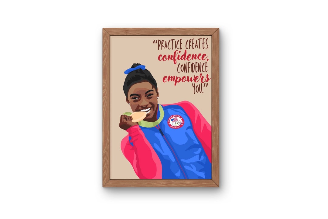 Simone Biles Poster/ Simone Biles Quote/ Sports Motivation Quote Print ...