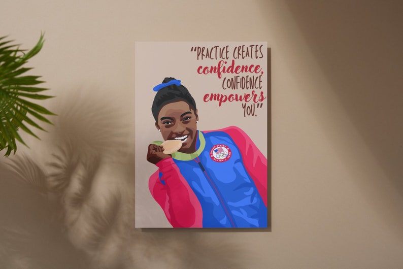 Simone Biles Poster/ Simone Biles Quote/ Sports Motivation Quote Print ...
