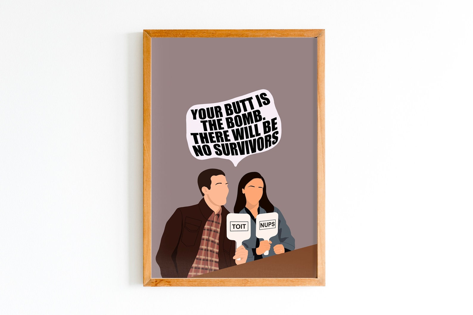 Brooklyn 99 Jake and Amy B99 Wall Decor Brooklyn 99 Toit Amy Santiago ...