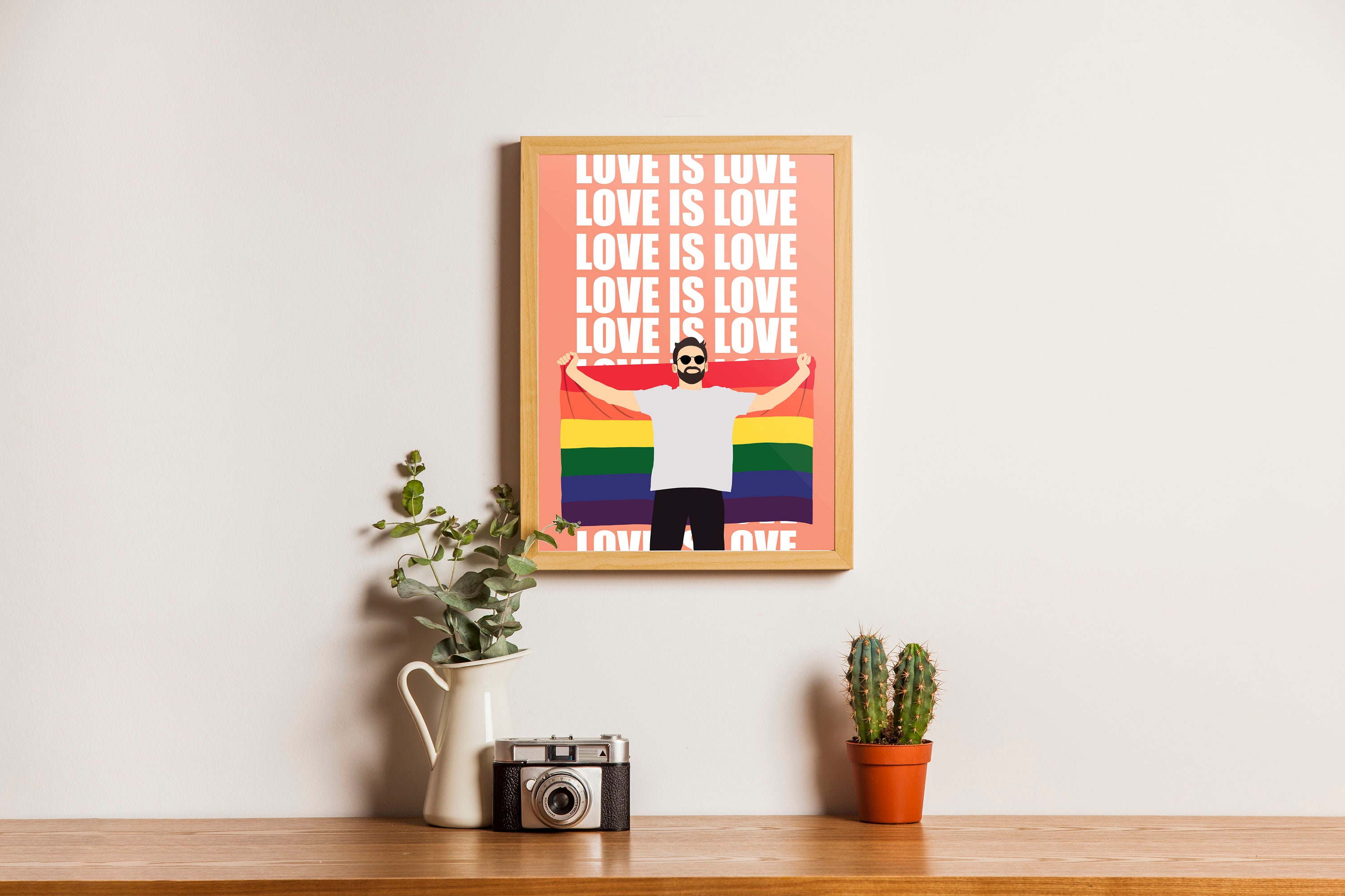 Pride "Love is Love" Poster/ Gay Pride Digital Download/ Rainbow Pride ...