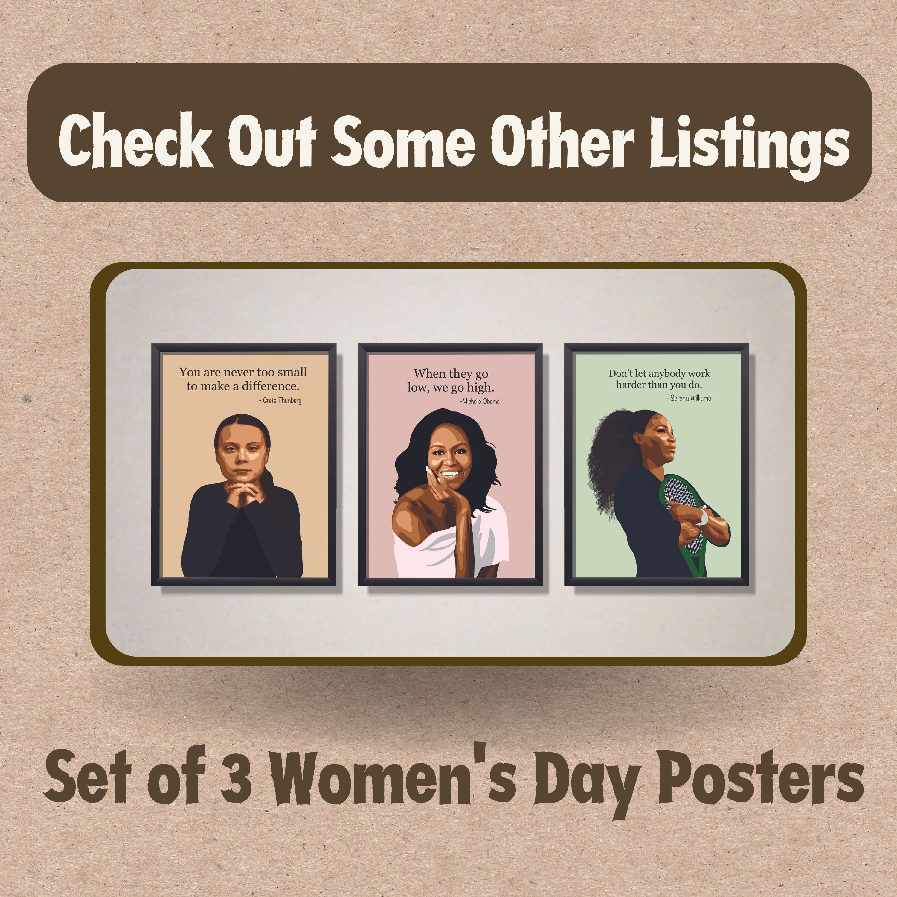 Michelle Obama Poster Women's Day Poster Inspirational Women Poster ...