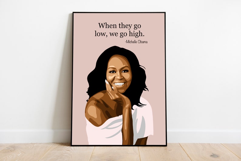 Michelle Obama Poster Women's Day Poster Inspirational Women Poster ...