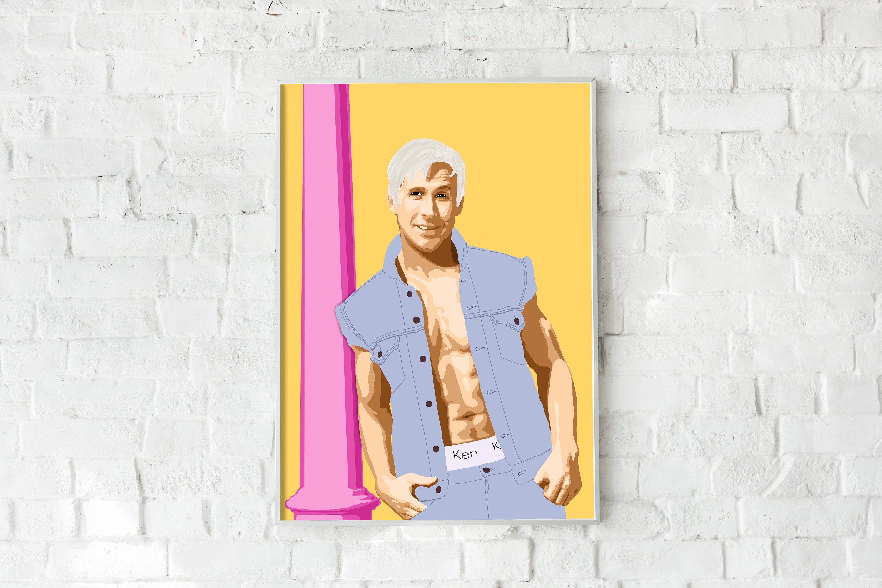 Ryan Gosling as Ken Poster/ Barbie Movie Poster/ Barbie and Ken/ Barbie ...